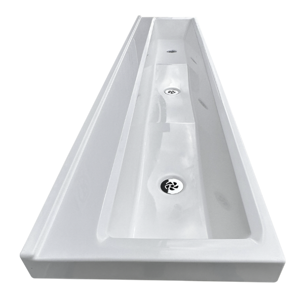 Solid Surface Wash Trough 1800mm For Cabinet or Underframe Mounting